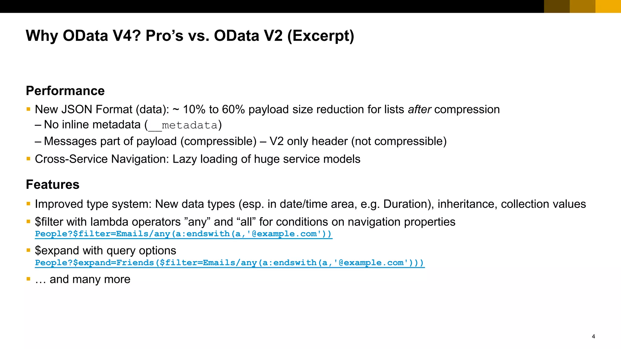 UI5Con presentation on UI5 OData V4 Model | PPTX
