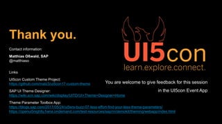 UI5con@SAP 2017 - UI5 Theming Explained | PDF