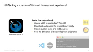 UI5 Tooling & Ecosystem | PPTX