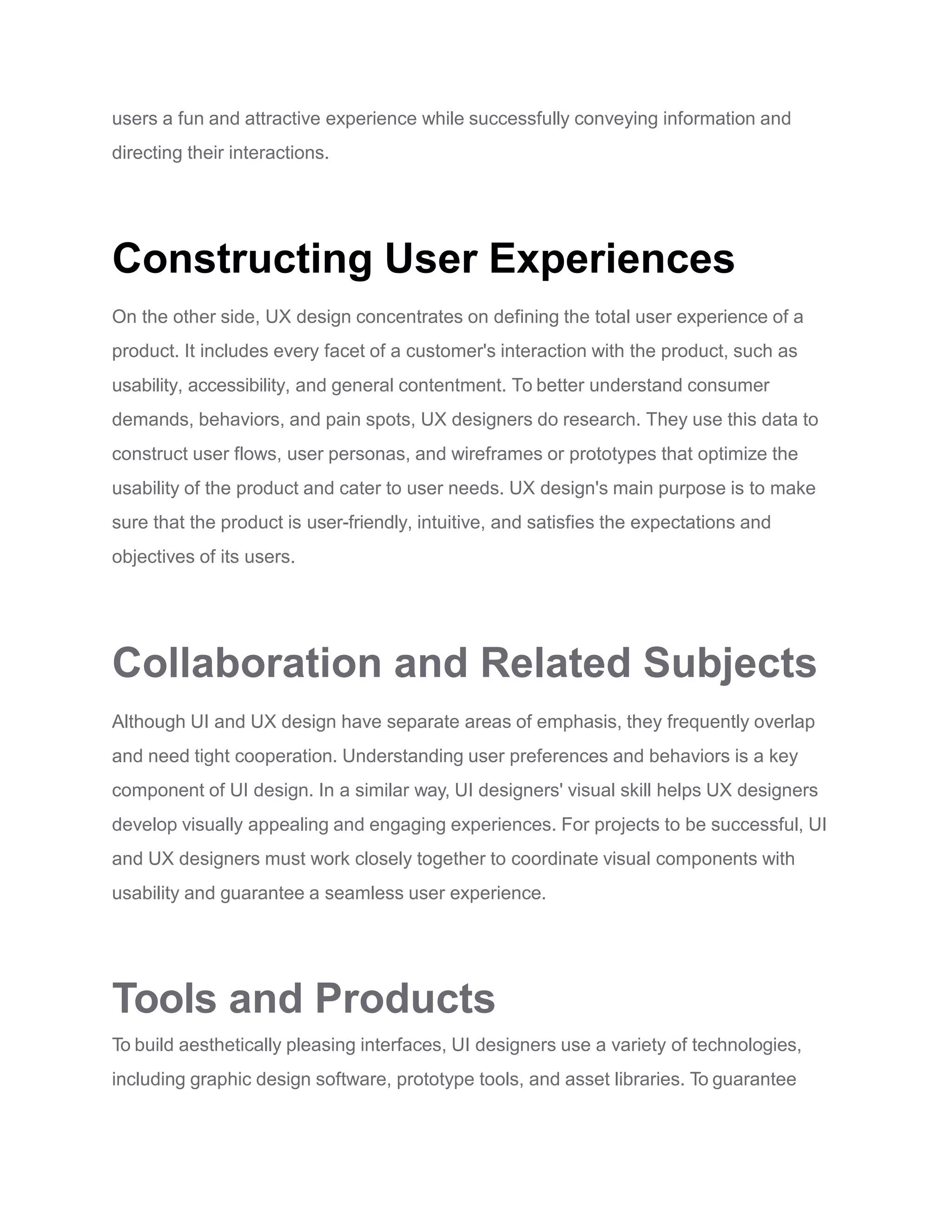 UI and UX design | PDF