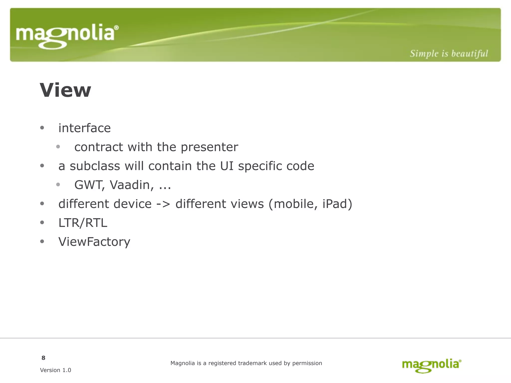 Magnolia CMS 5.0 - UI Architecture | KEY