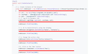 D365 UI automated tests