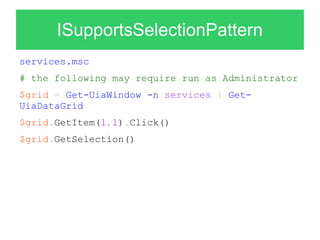 The elements' object model in UIAutomation PowerShell Extensions, part 1 | PPT