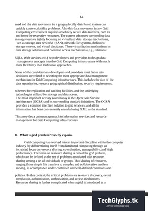 Bt9002 grid computing 1 | PDF