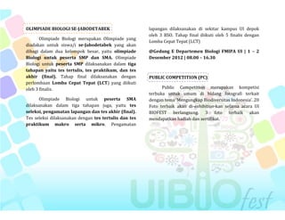 UIBiofest – Universitas Indonesia | PDF