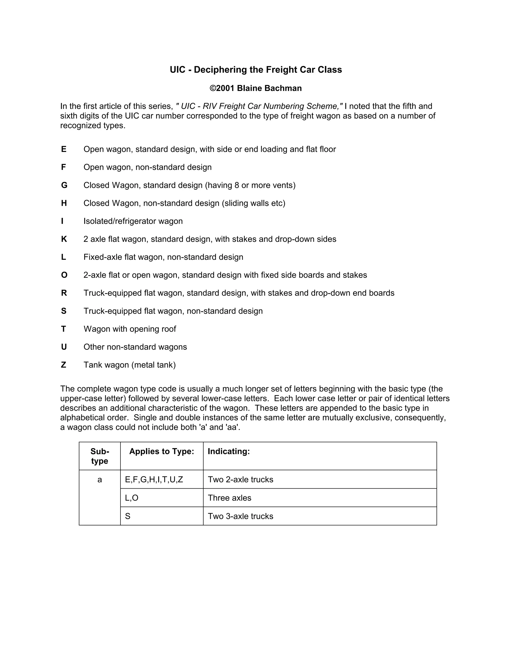 Uic freight car class | PDF
