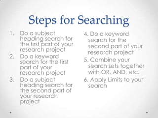 Literature Searching Tips and Tricks | PPT