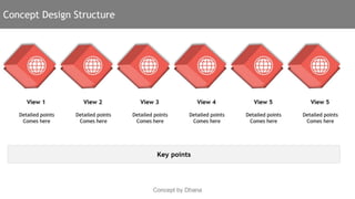 UI Design concept red | PPT