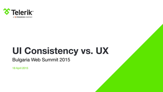 UI Consistency vs UX | PPT