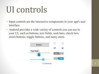 UI controls in Android | PDF