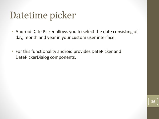 UI controls in Android | PPT