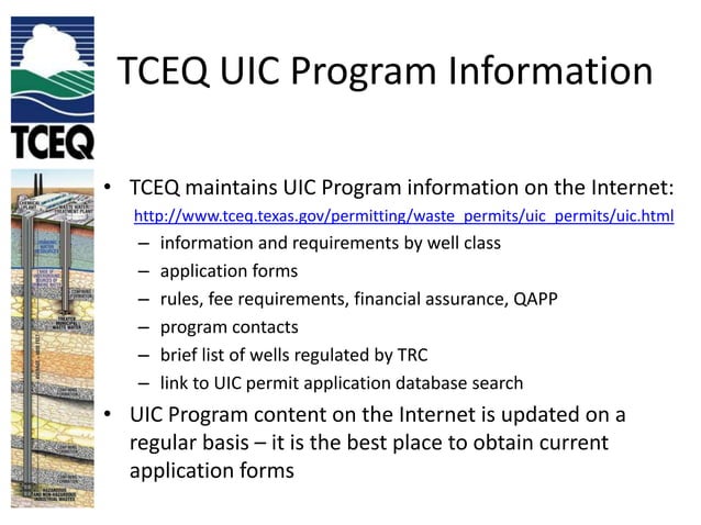 Underground Injection Well Overview, Lorrie Council | PPT