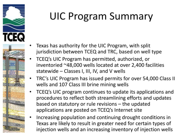 Underground Injection Well Overview, Lorrie Council | PPT