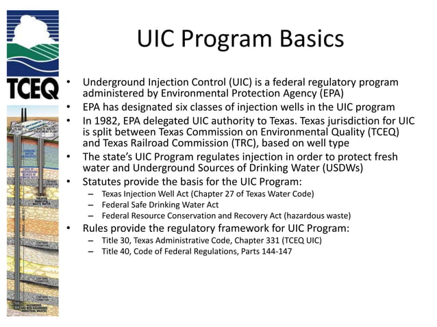 Underground Injection Well Overview, Lorrie Council | PPT