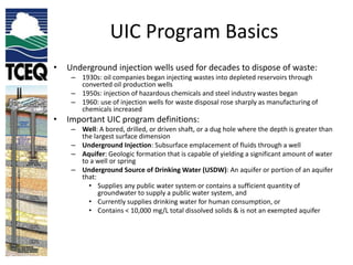 Underground Injection Well Overview, Lorrie Council | PPTX