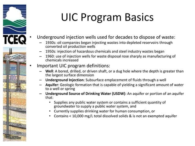 Underground Injection Well Overview, Lorrie Council | PPT
