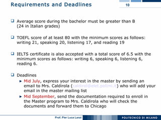 UIC POLIMI Master of Science in Computer Science Presentation | PPT