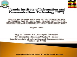 UICT sector review workshop presentation | PPT