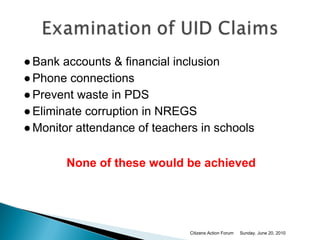 UID, branded, "Aadhaar" - The deceit of the UIDAI Database | PDF