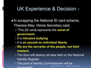 UID, branded, "Aadhaar" - The deceit of the UIDAI Database | PDF