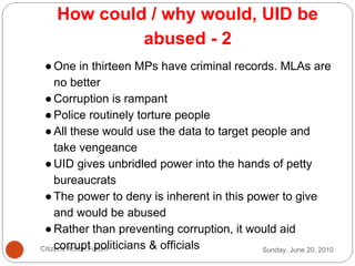 UID, branded, "Aadhaar" - The deceit of the UIDAI Database | PDF