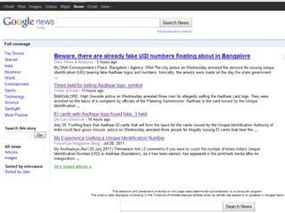 UIndia’s Unique Identity Number: The world’s largest biometric database ...