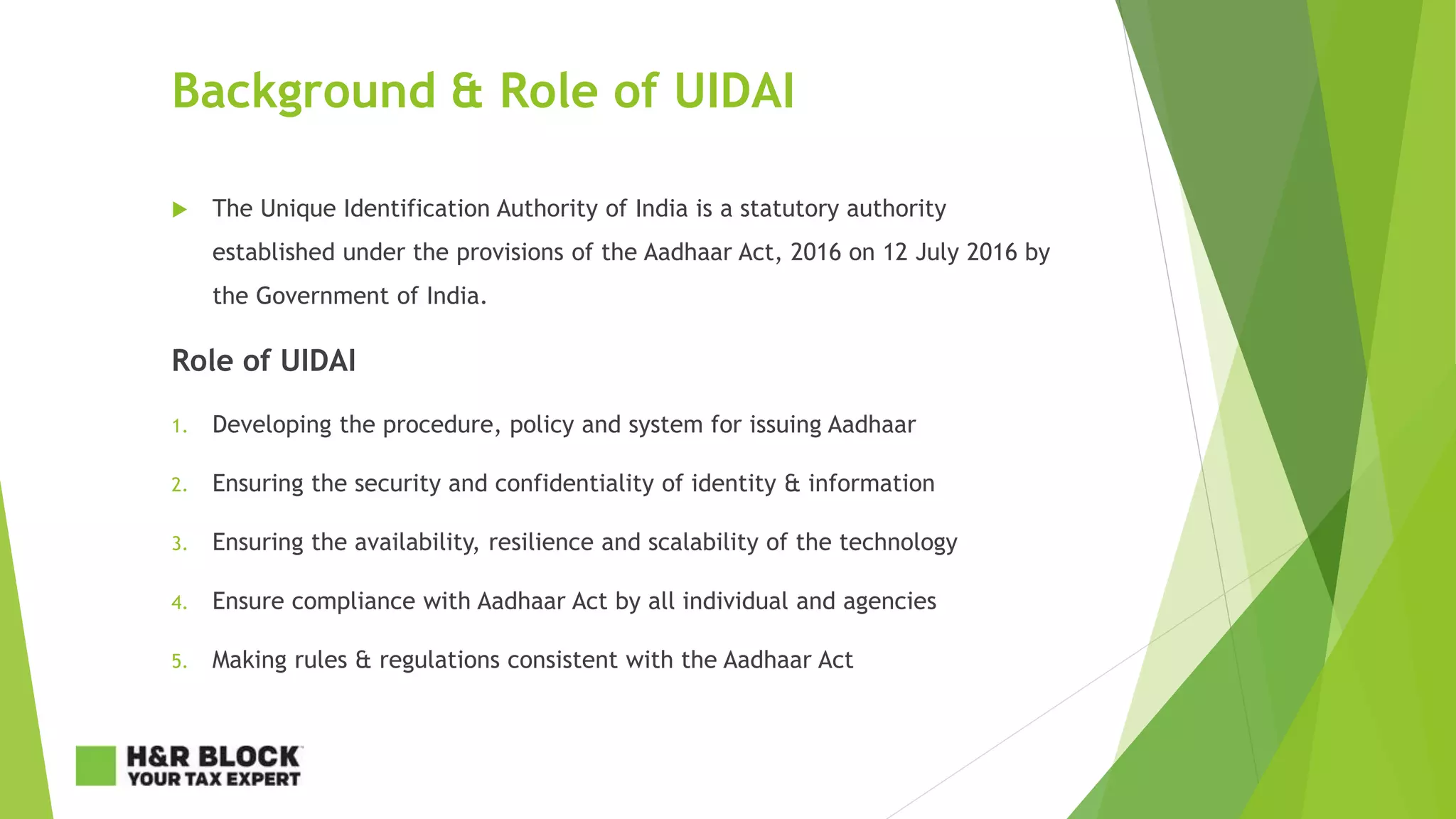 UIDAI Portal: Official Website for Aadhaar | PPT