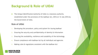 UIDAI Portal: Official Website for Aadhaar | PPT