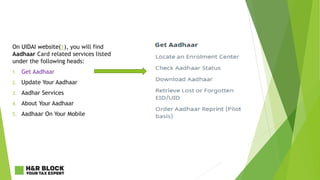 UIDAI Portal: Official Website for Aadhaar | PPTX