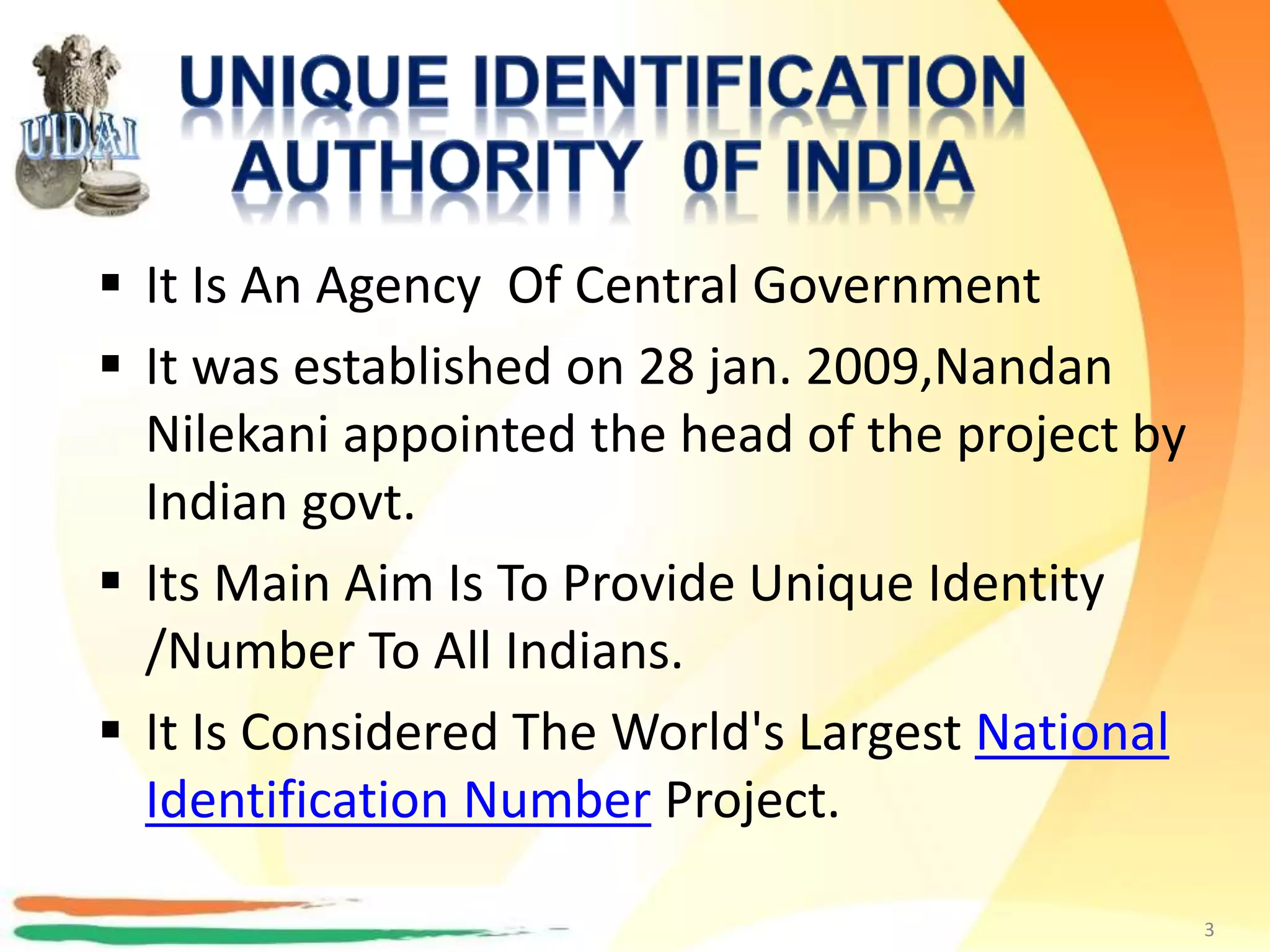 Uidai project (AADHAAR) | PPTX