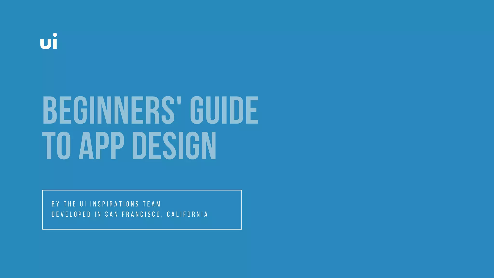 Beginners' guide to app design | PDF