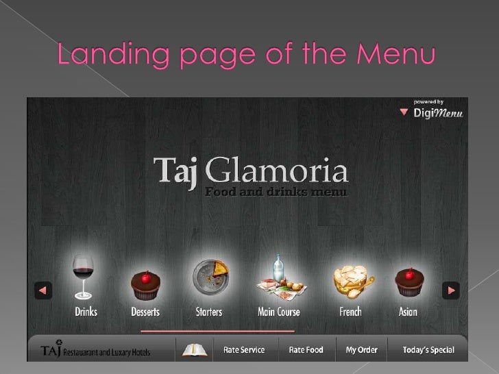 Ui Design Restaurant Menu Handheld Device