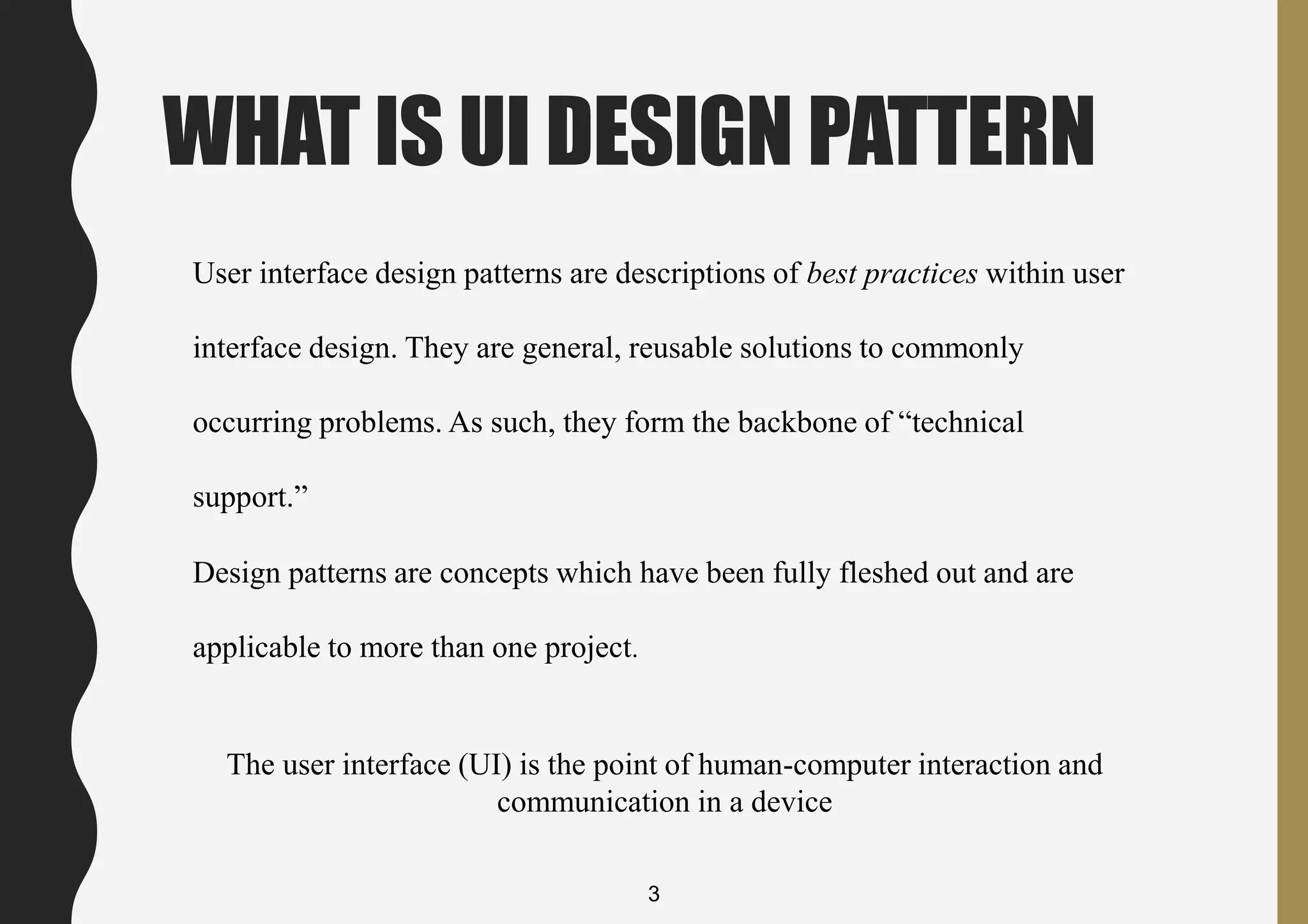 UI Design Patterns