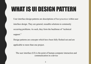 UI Design Patterns | PPTX