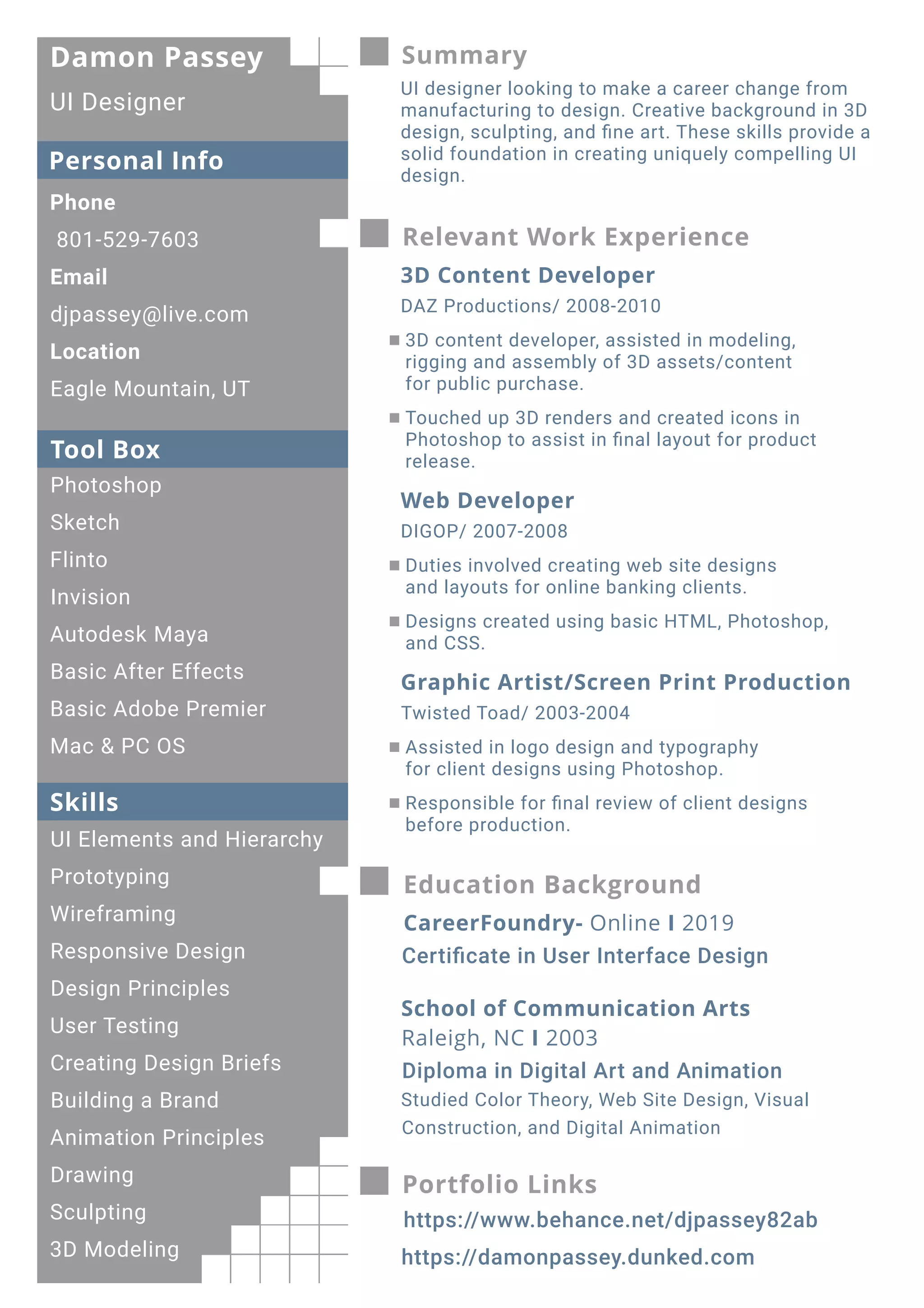 UI Design Resume | PDF