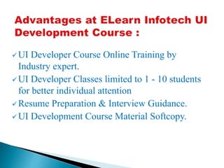 UI Developer Course in Hyderabad | PPT