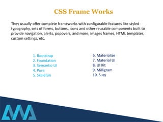 Ui development frameworks html-bootstrap by awa | PPTX
