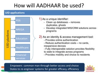Uid overview english | PPT | Government Support and Welfare | Financial ...