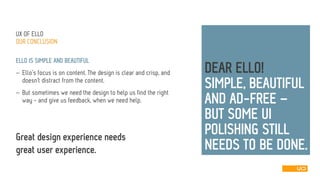 Ello: some suggestion for even better user experience | PDF