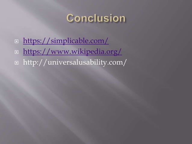 universal usability | PPT