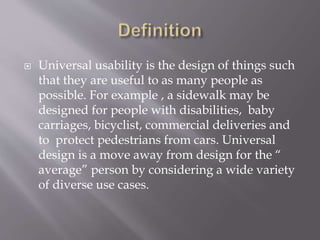 universal usability | PPT