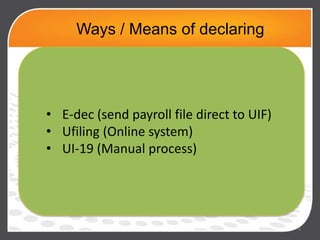 UIF advocacy campaigns (employer presentation) | PPT