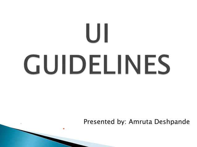 UI guidelines | PPT