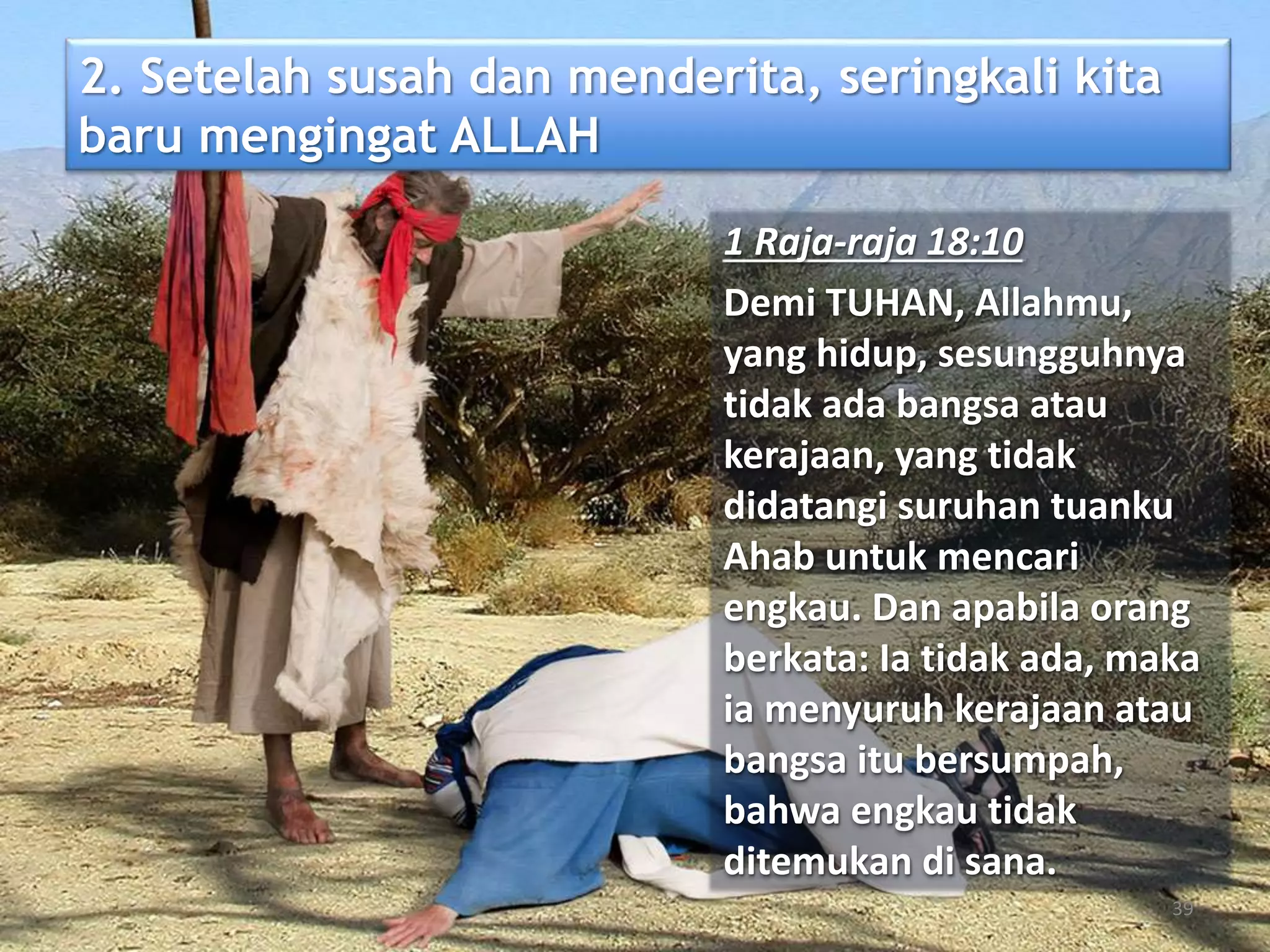 Khotbah Rohani Elia di gunung Karmel (dual language) | PPTX