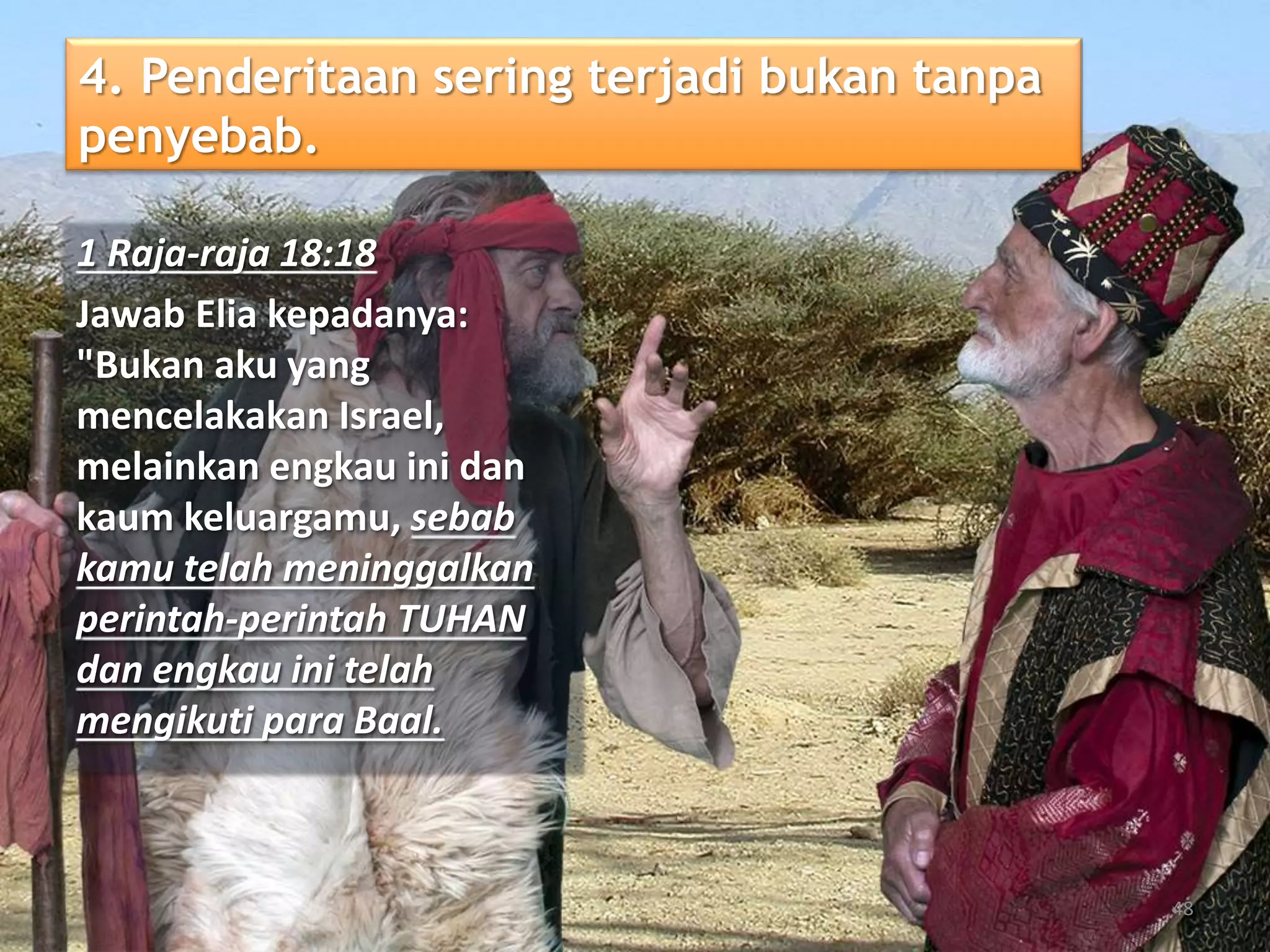 Khotbah Rohani Elia di gunung Karmel (dual language) | PPTX