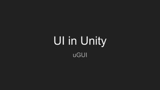 Ui in unity | PDF