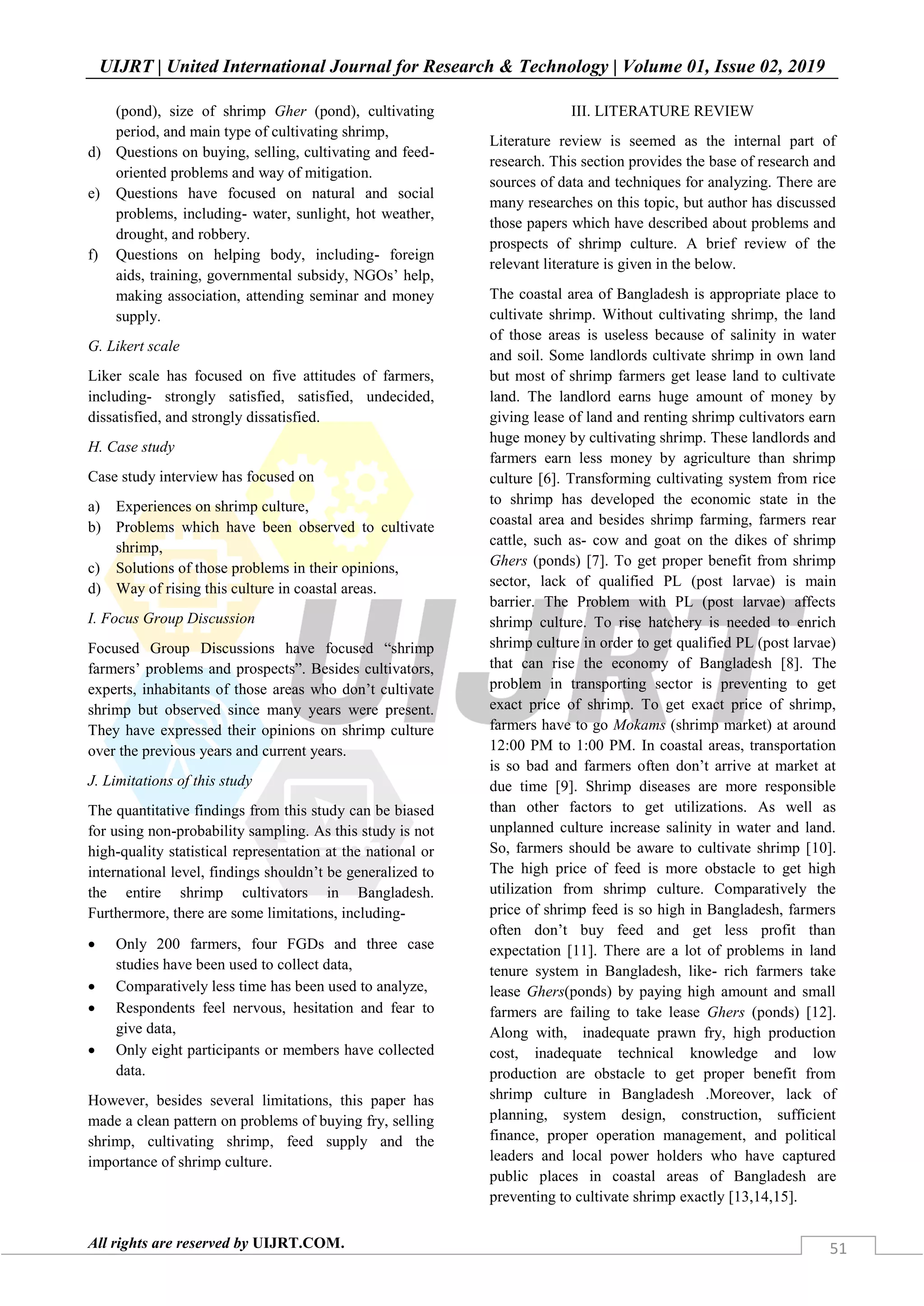 The Problem and Prospect of Shrimp Cultivators in the Coastal Area of Bangladesh: An Analysis | PDF