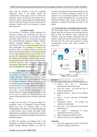 Detection of Hazardous Gases Using the Sensors and Passing Alerts to the Neighbourhood Though ...