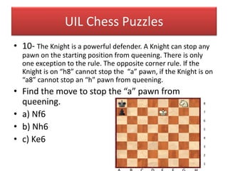 Uil chess puzzles 3 | PDF