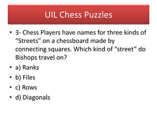 Uil chess puzzles 3 | PDF